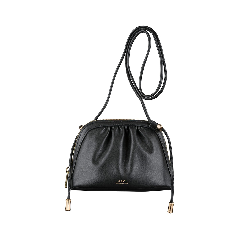 A.P.C Small Ninon Drawstring Shoulder Bag Black – voilà.id