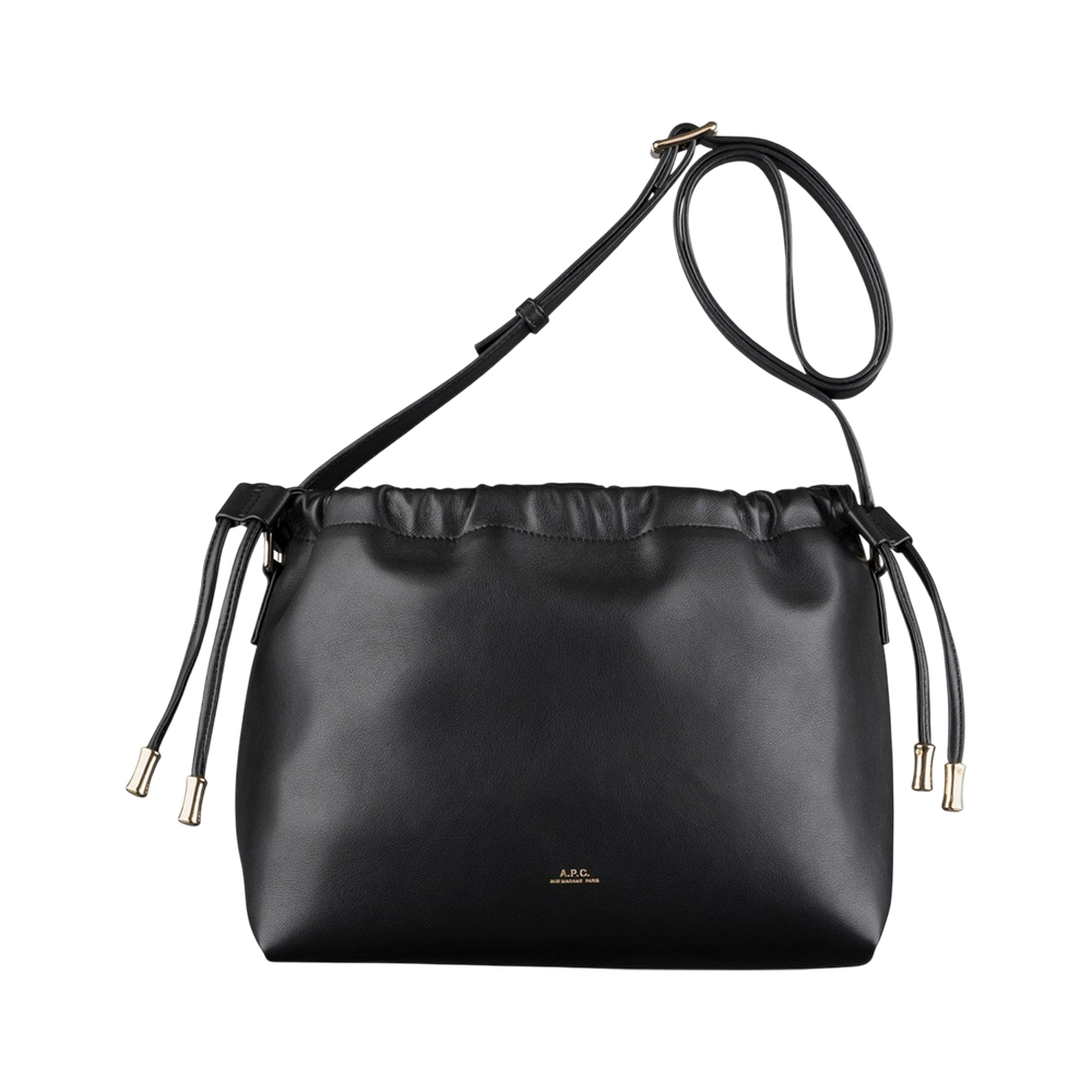 A.P.C Ninon Drawstring Crossbody Bag Black – voilà.id