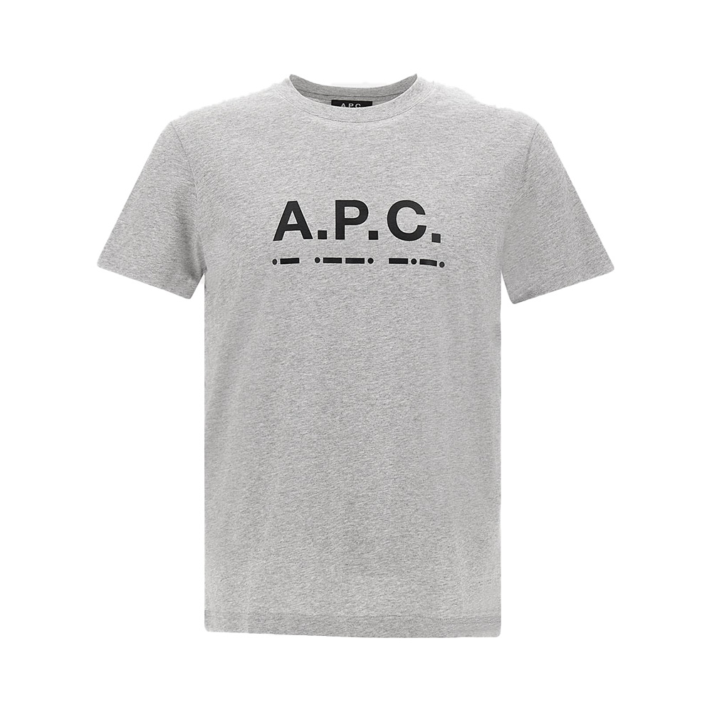A.P.C Morse Code Logo Print Sven T-Shirt Grey – voilà.id