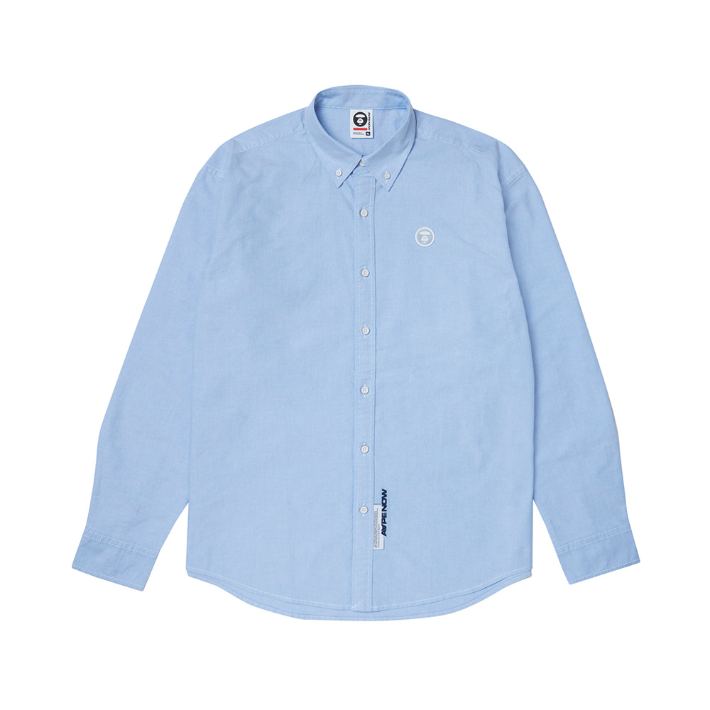 AAPE BY BATHING APE Now Long Sleeve Shirt Blue – voilà.id