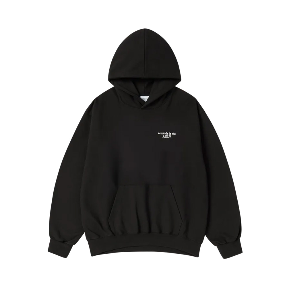 acmé de la vie Border Line Basic Logo Hoodie Black – voilà.id