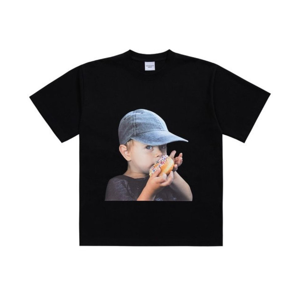 acmé de la vie Baby Face Cap Boy Donut T-Shirt Black – voilà.id