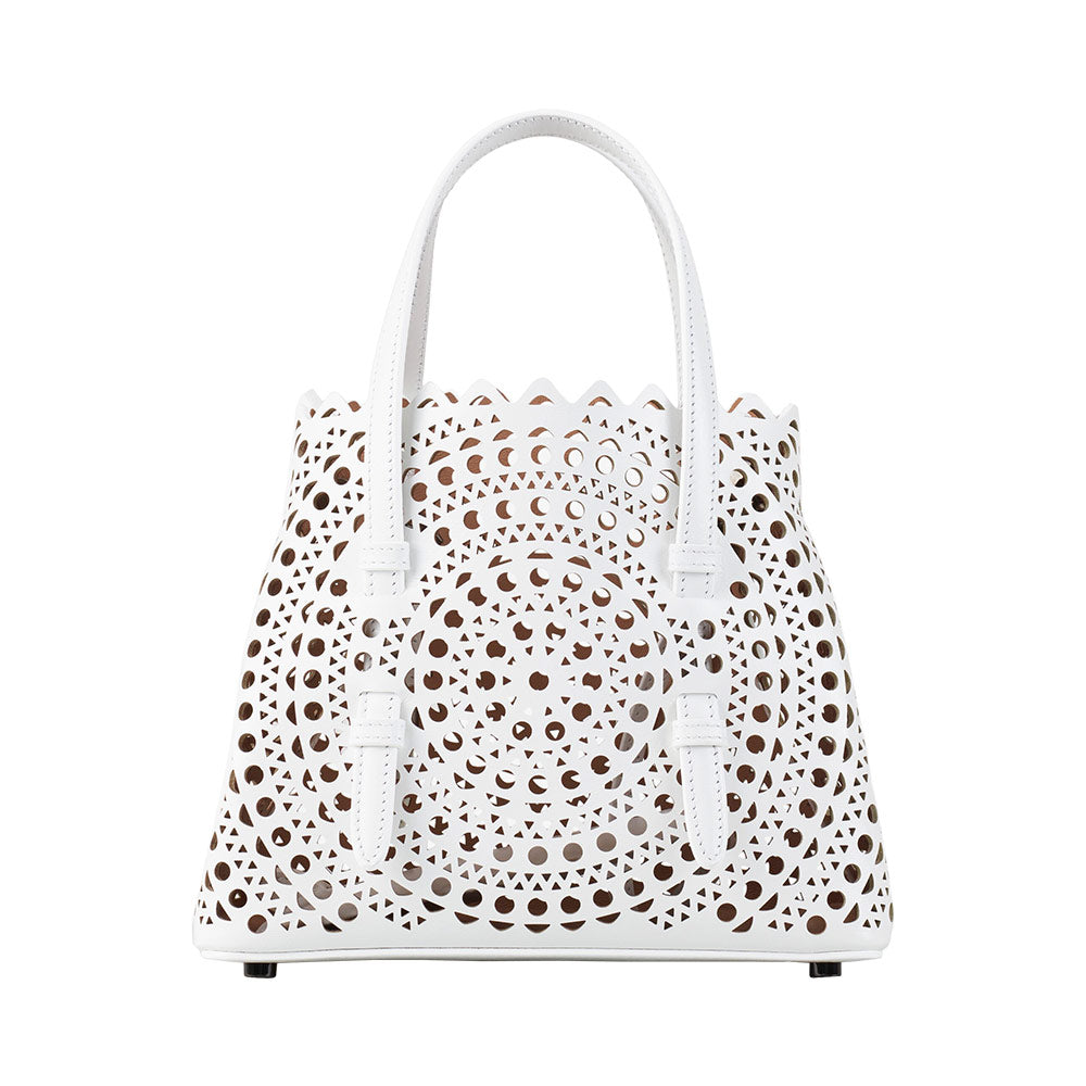 Alaia Mina 20 Nouvelle Vienna Tote Bag Blanc Optique – voilà.id
