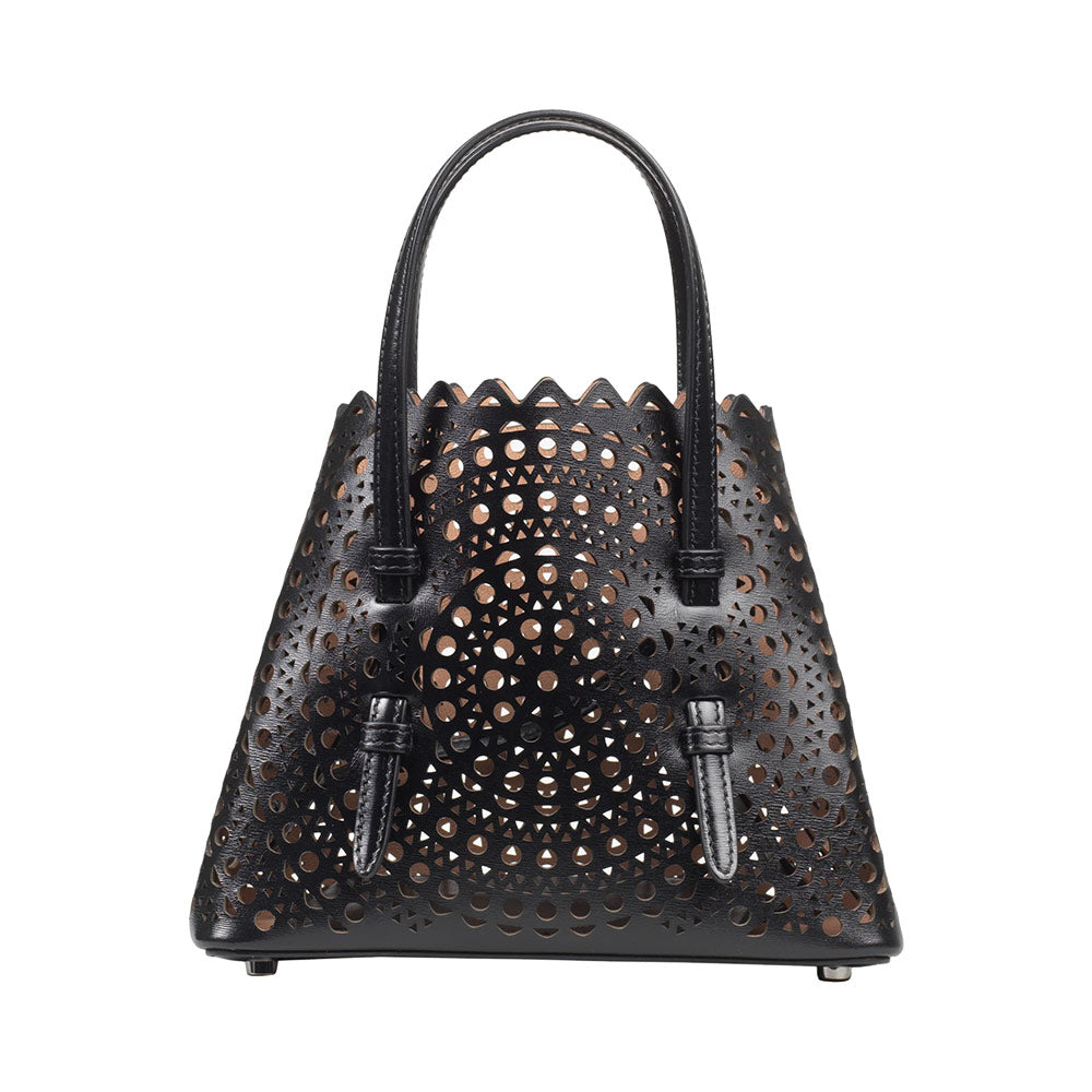 Alaia Mina 25 Nouvelle Vienna Tote Bag Black – voilà.id