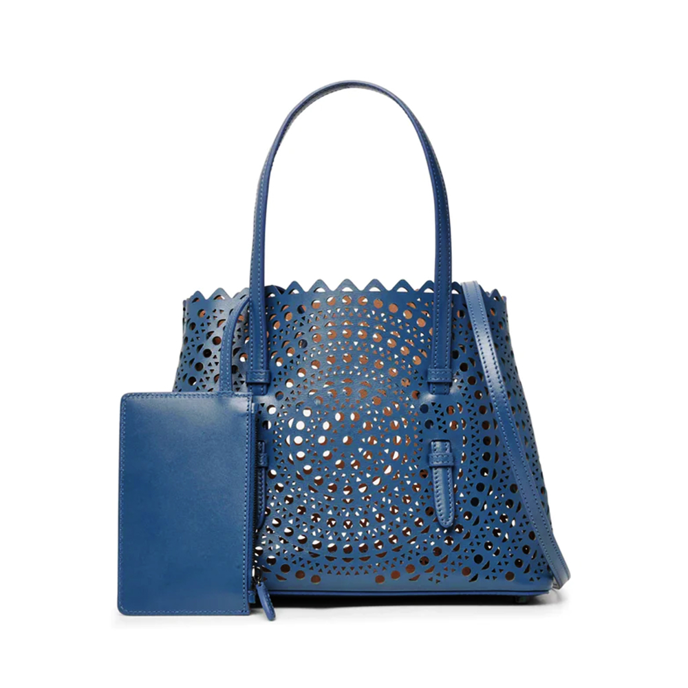 Alaia Mina 25 Nouvelle Vienna Tote Bag Blue – voilà.id