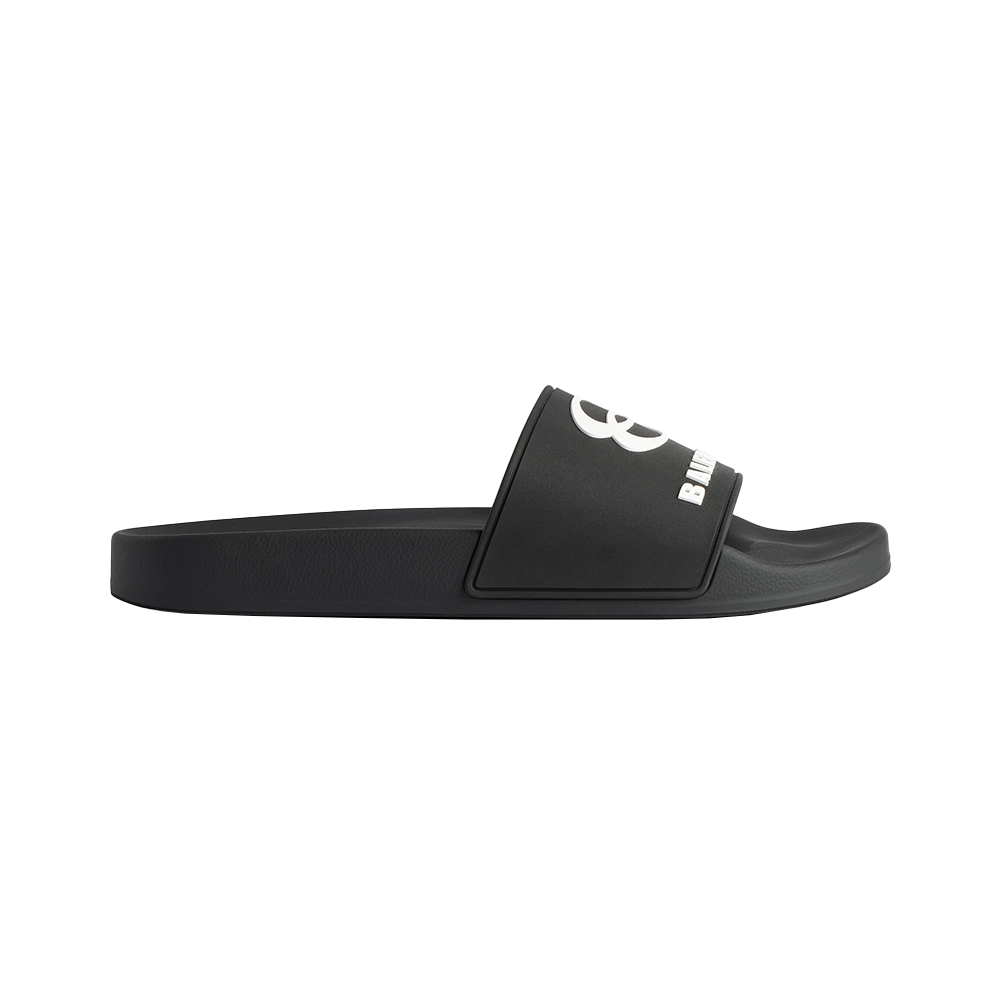 Balenciaga Pool Slide Logo Unity Icon Black – voilà.id