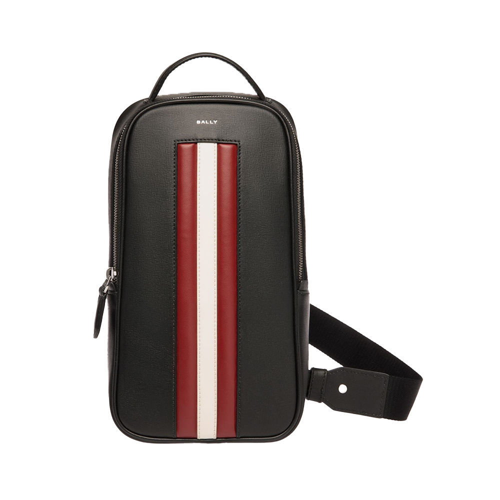 Bally Mythos One Shoulder Sling Bag Black Red – voilà.id