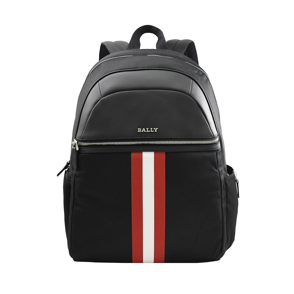 Bally Toland Nylon Backpack Black Red – voilà.id