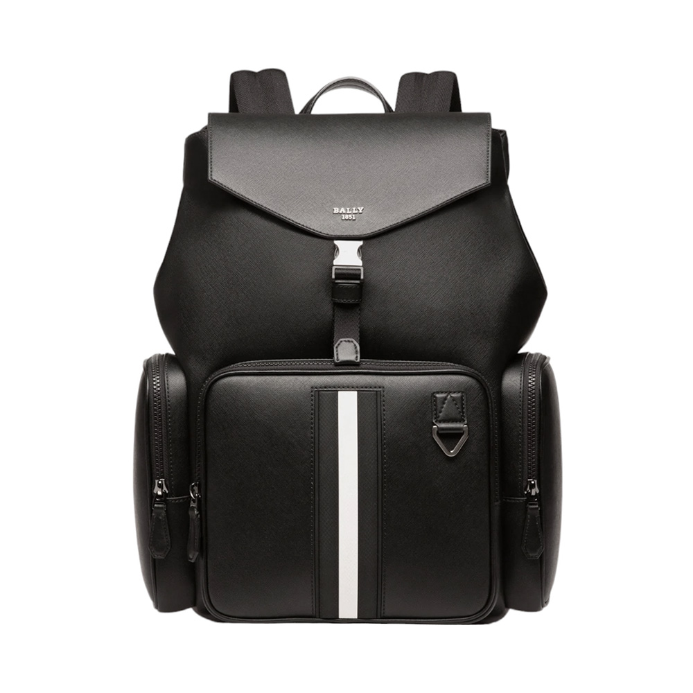 Bally Mythos Maxi Leather Backpack Black White – voilà.id