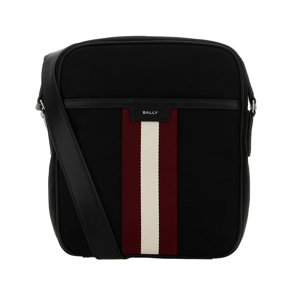 Bally Code Nylon Vertical Crossbody Bags Black Red – voilà.id