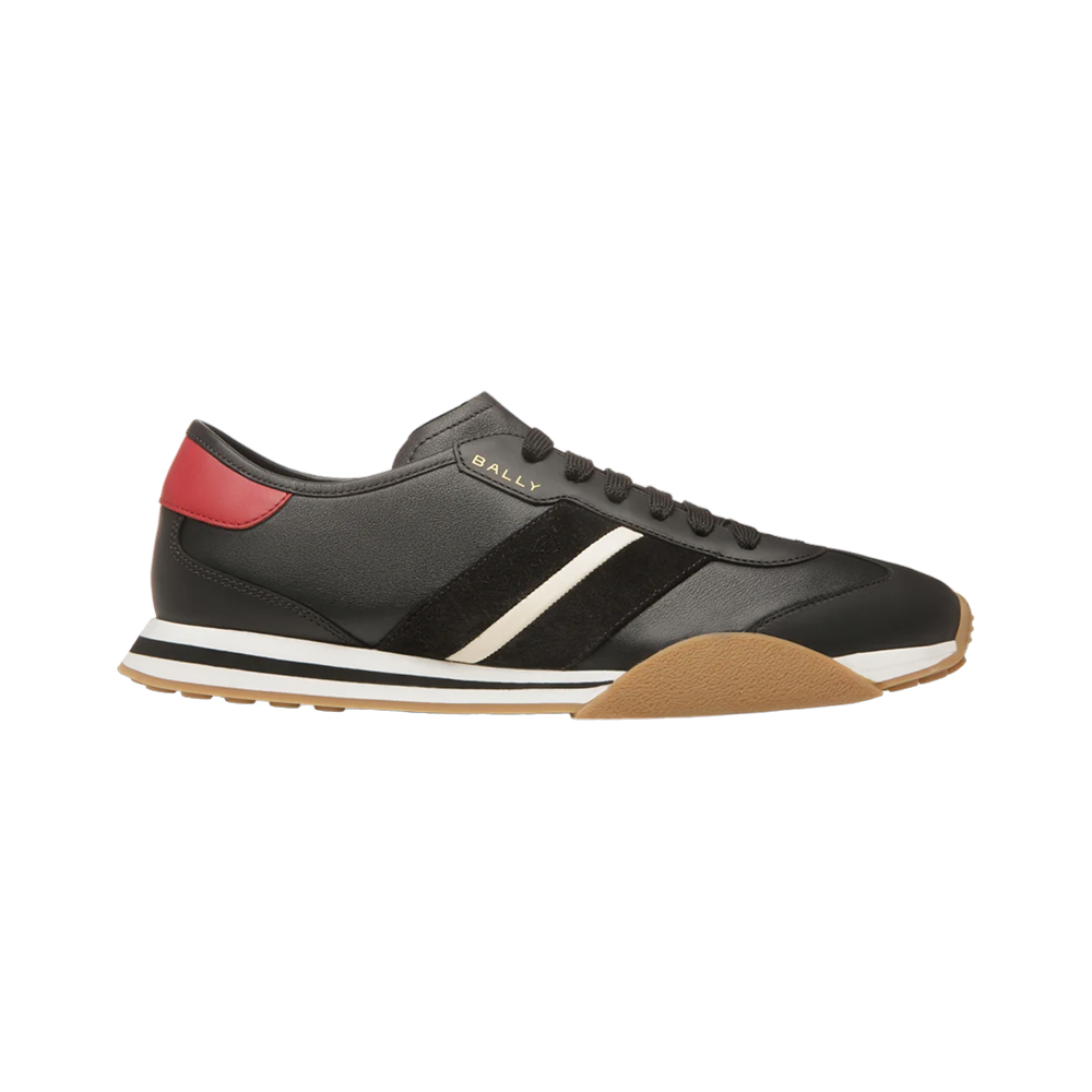Bally Stewy Low Top Sneakers Leather Black/Deep Ruby – voilà.id