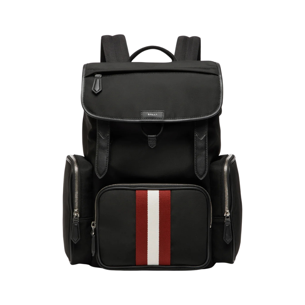 Bally Code Explore Three Pockets Backpack Black Red – voilà.id