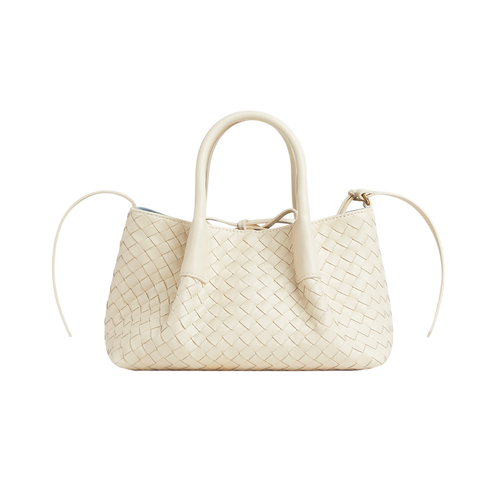 Bottega Veneta Small Pinacoteca Tote Bag Sea Salt/Ice – voilà.id