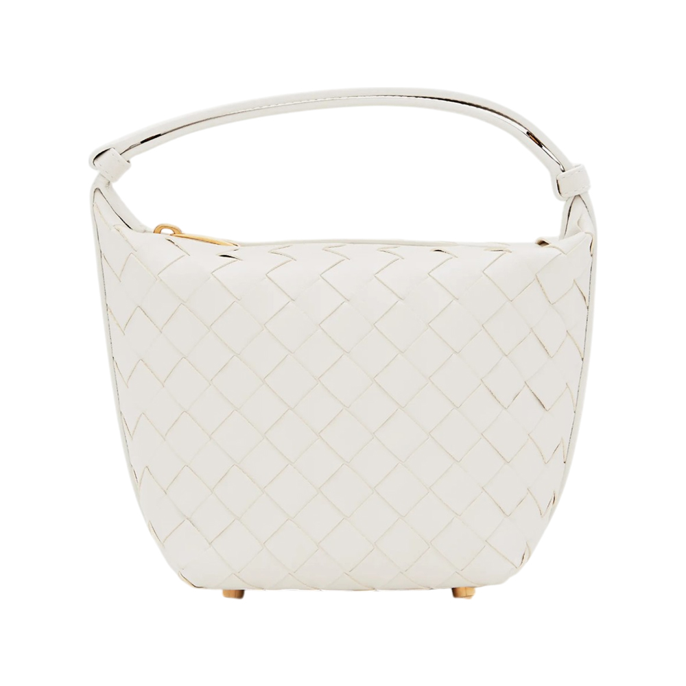 Bottega Veneta Candy Wallace Intrecciato Leather Handbag White – voilà.id