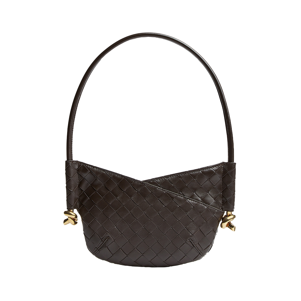Bottega Veneta Mini Solstice Knot Detail Leather Shoulder Bag Fondant ...