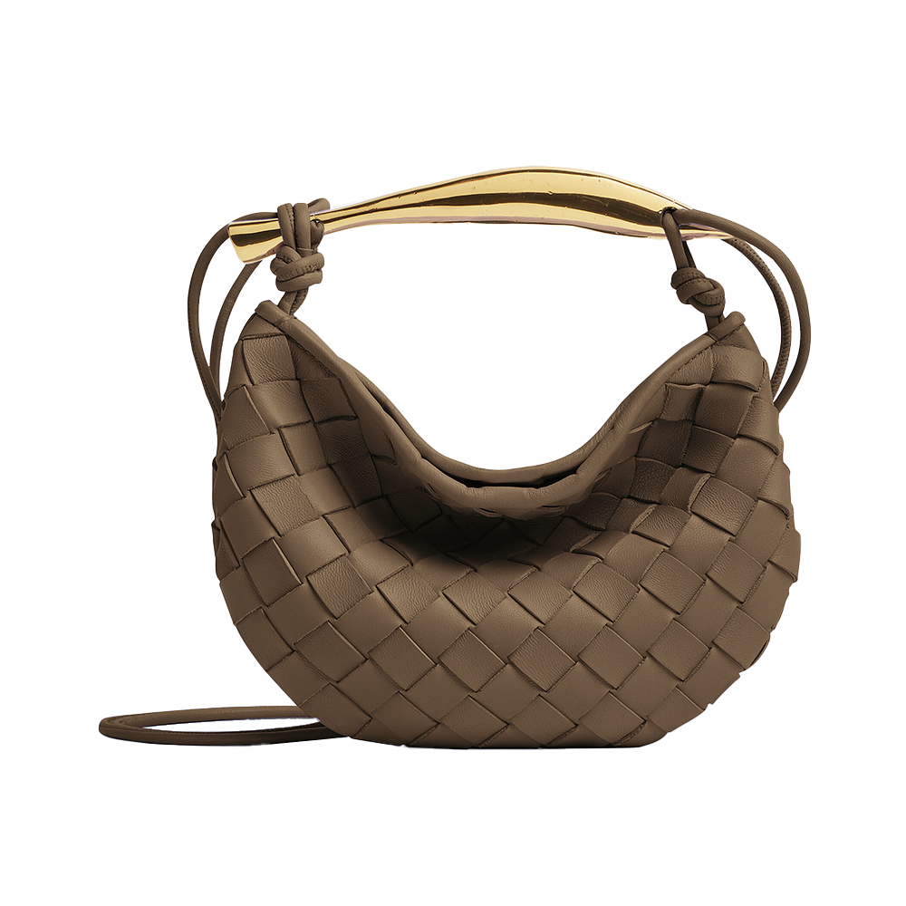 Bottega Veneta Mini Sardine Crossbody Bag Metallic Top Handle Black ...