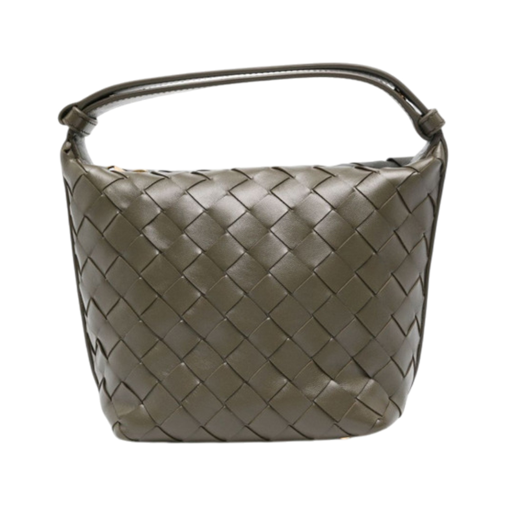 Bottega Veneta Candy Wallace Intrecciato Leather Handbag Olive Green ...