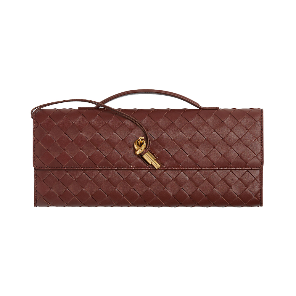 Bottega Veneta Andiamo Long Clutch With Handle Sapele – voilà.id