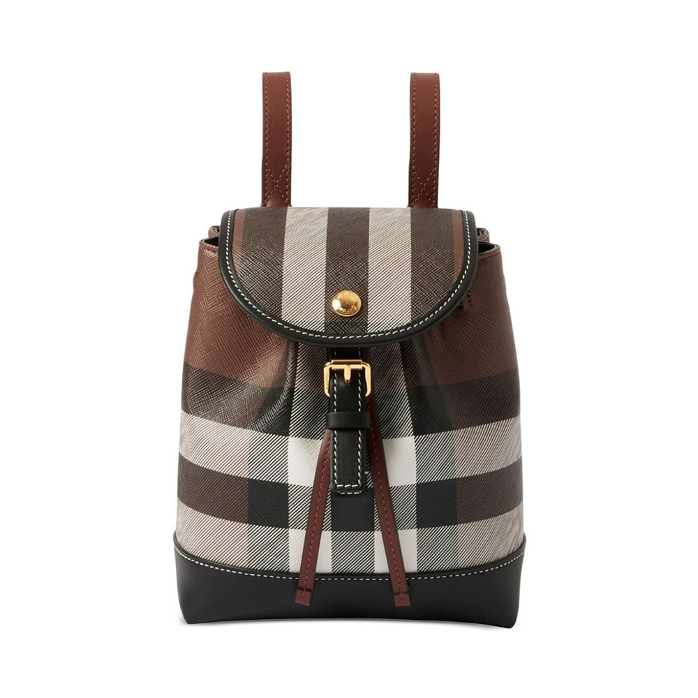 Burberry Check Mini Backpack Dark Birch Brown – voilà.id