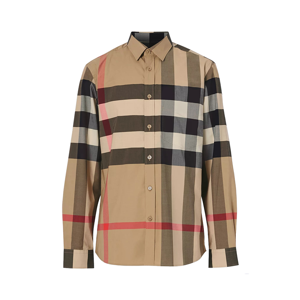 Burberry Somerton Long Sleeved Shirt Archive Beige Man – voilà.id