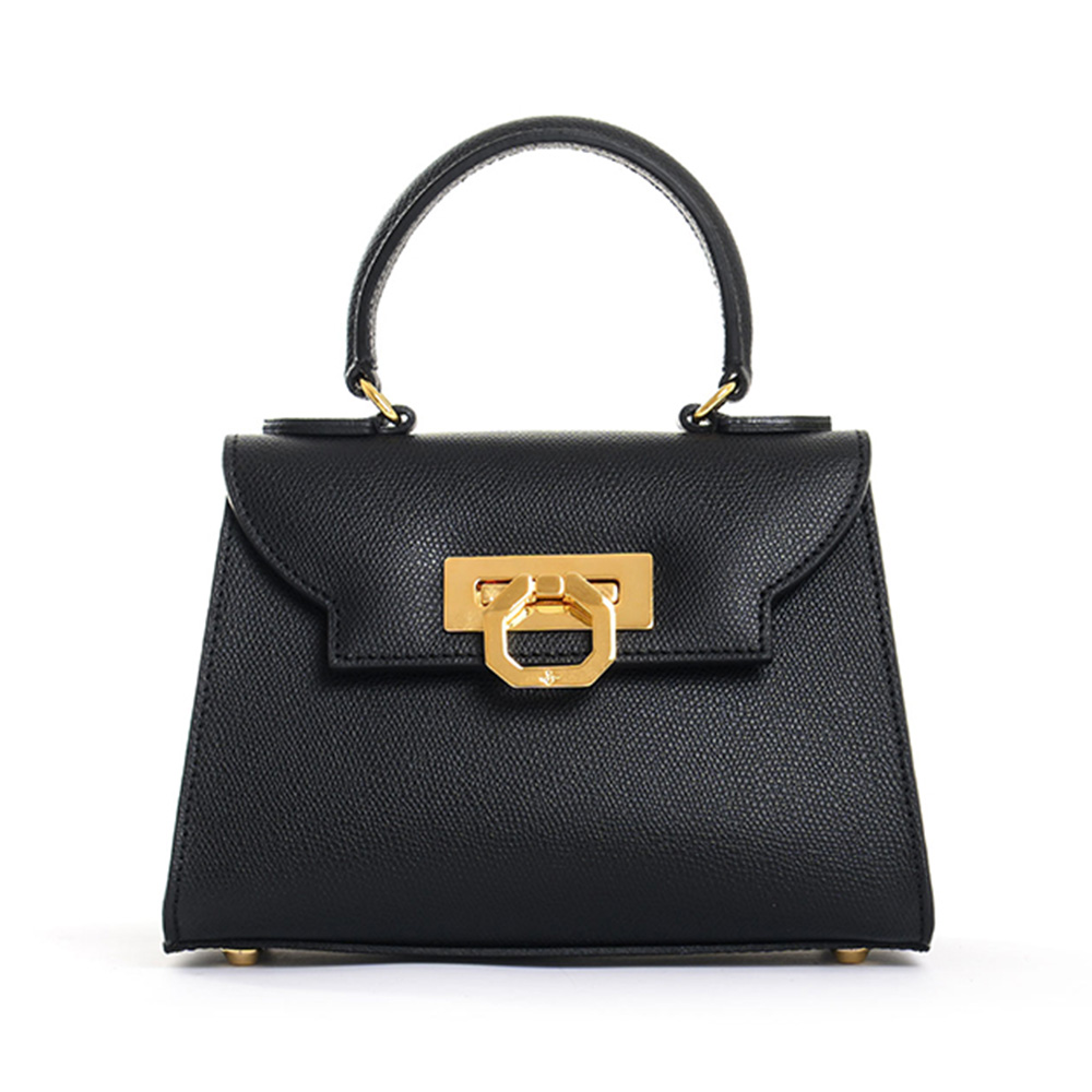 Carbotti Hera 441 Small Leather Handbag Black – voilà.id