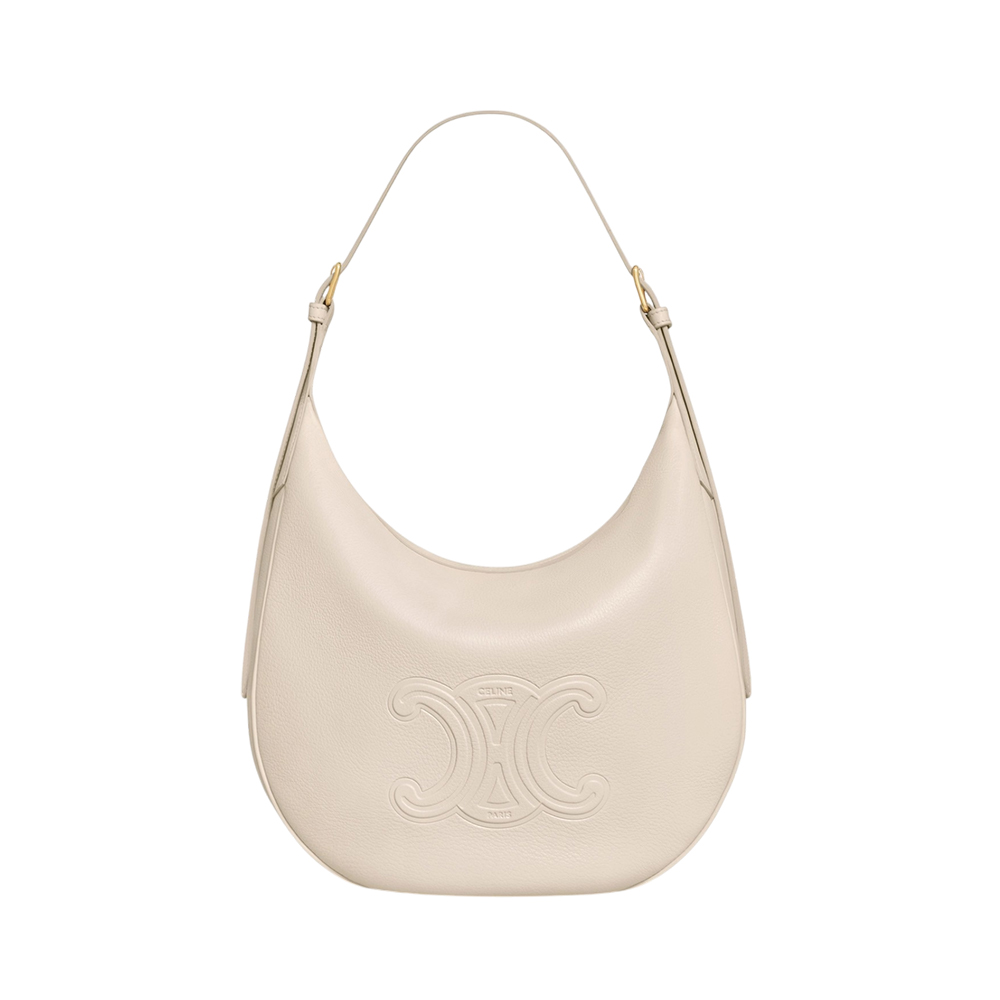 Celine Medium Heloise Bag Triomphe Supple Calfskin Pale Beige – voilà.id