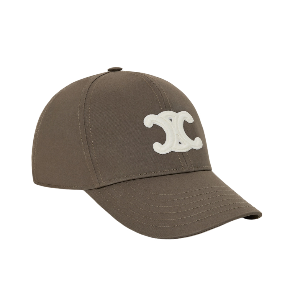Celine Triomphe Baseball Cap Cotton Dark Taupe – voilà.id