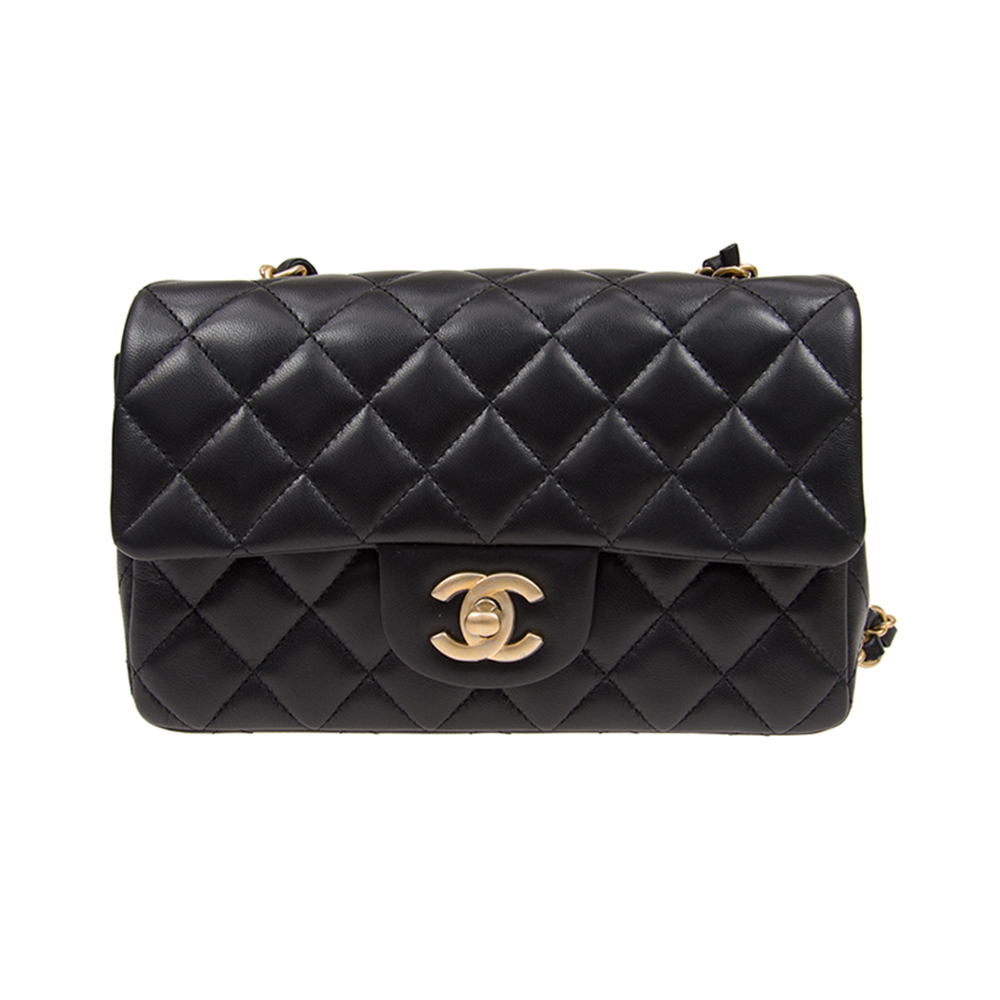 Chanel Mini Classic Handbag Dark Grey Lghw – voilà.id