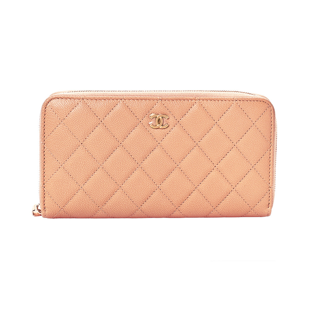 Chanel Classic Zip Around Long Wallet Beige Ghw – voilà.id