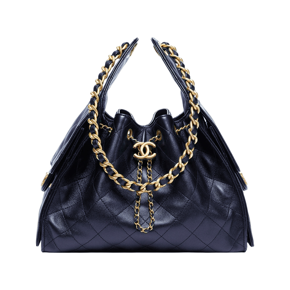Chanel C25 Small Handbag Caviar Leather Navy Blue Ghw – voilà.id