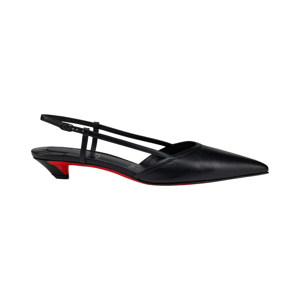 Christian Louboutin Miss Z Slingina 25mm Slingback Kid Leather Black ...