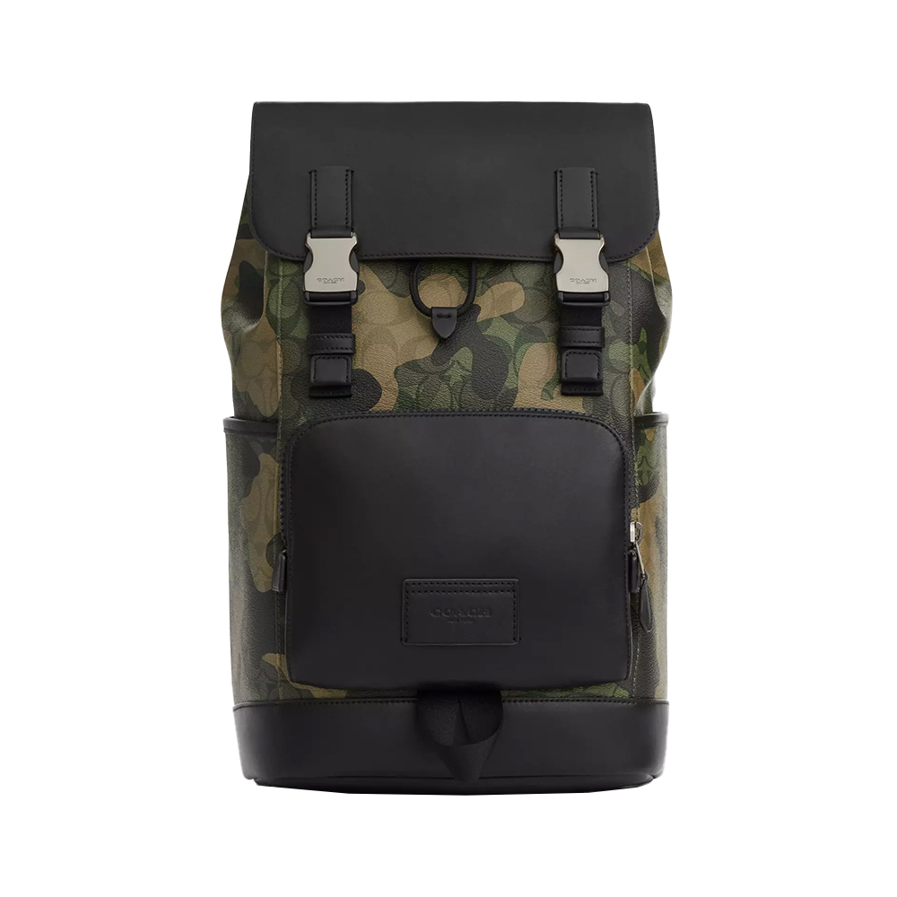 Coach Track Backpack In Signature Canvas with Camo Print Green/Multi ...