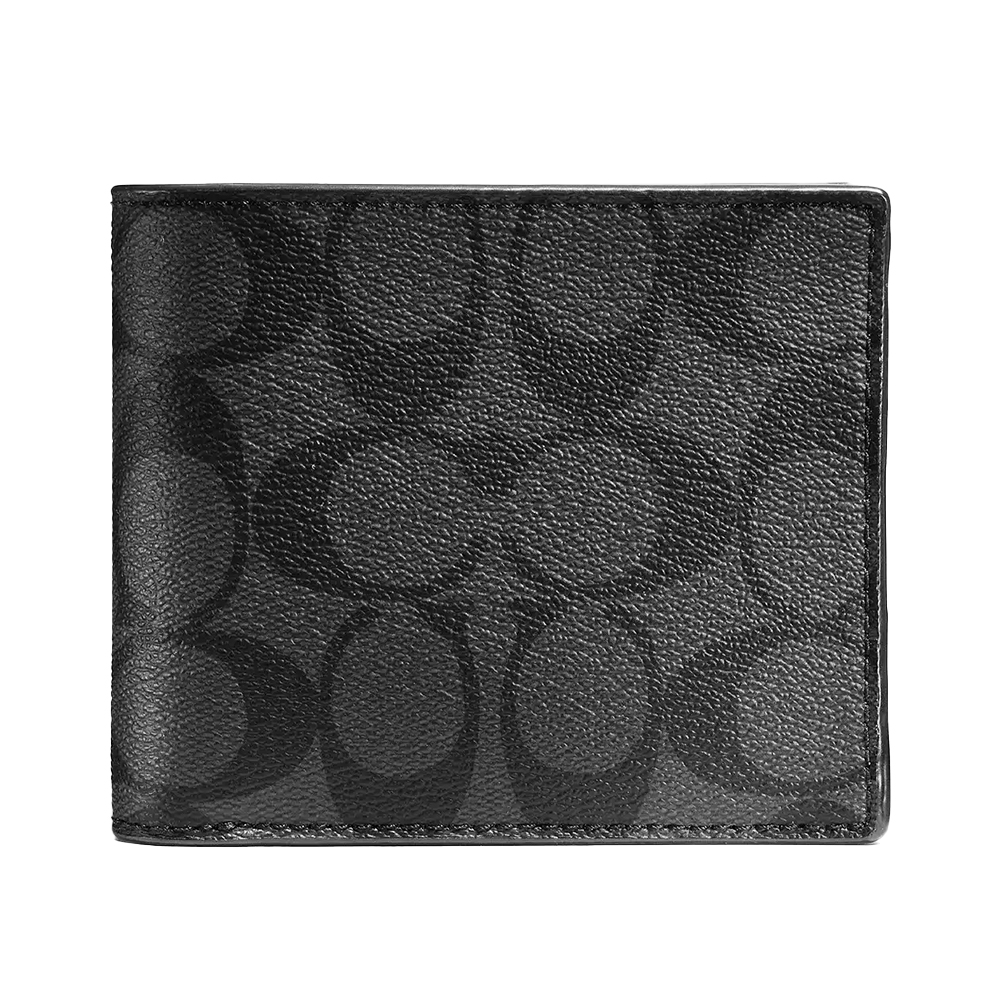 Coach 3 in 1 Shadow Signature Gift Box Wallet Charcoal Oxblood – voilà.id