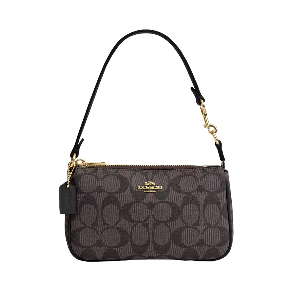 Coach Nolita 19 In Blocked Signature Canvas Gold/Walnut/Black – voilà.id