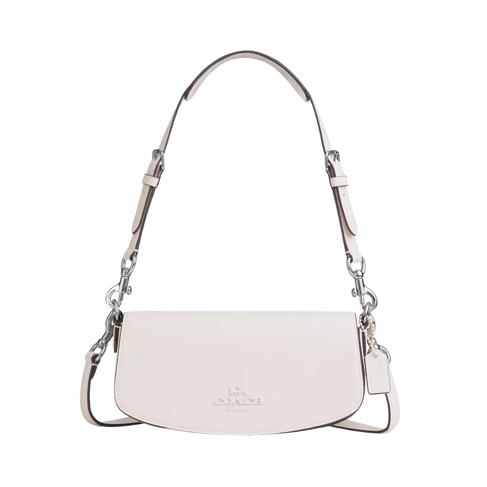 Coach Andrea Small Shoulder Bag In Smooth Leather Chalk – voilà.id
