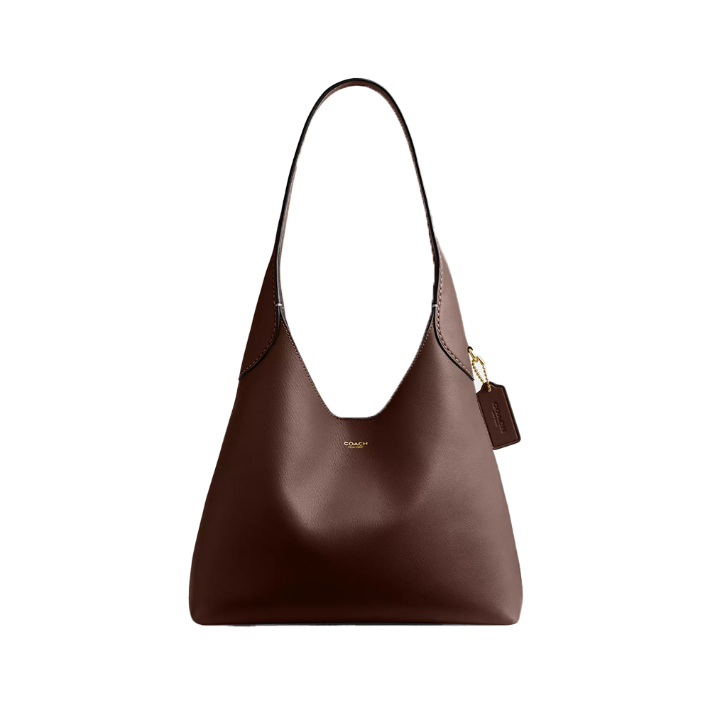 Coach Brooklyn 28 Grained Leather Shoulder Bag Maple – voilà.id