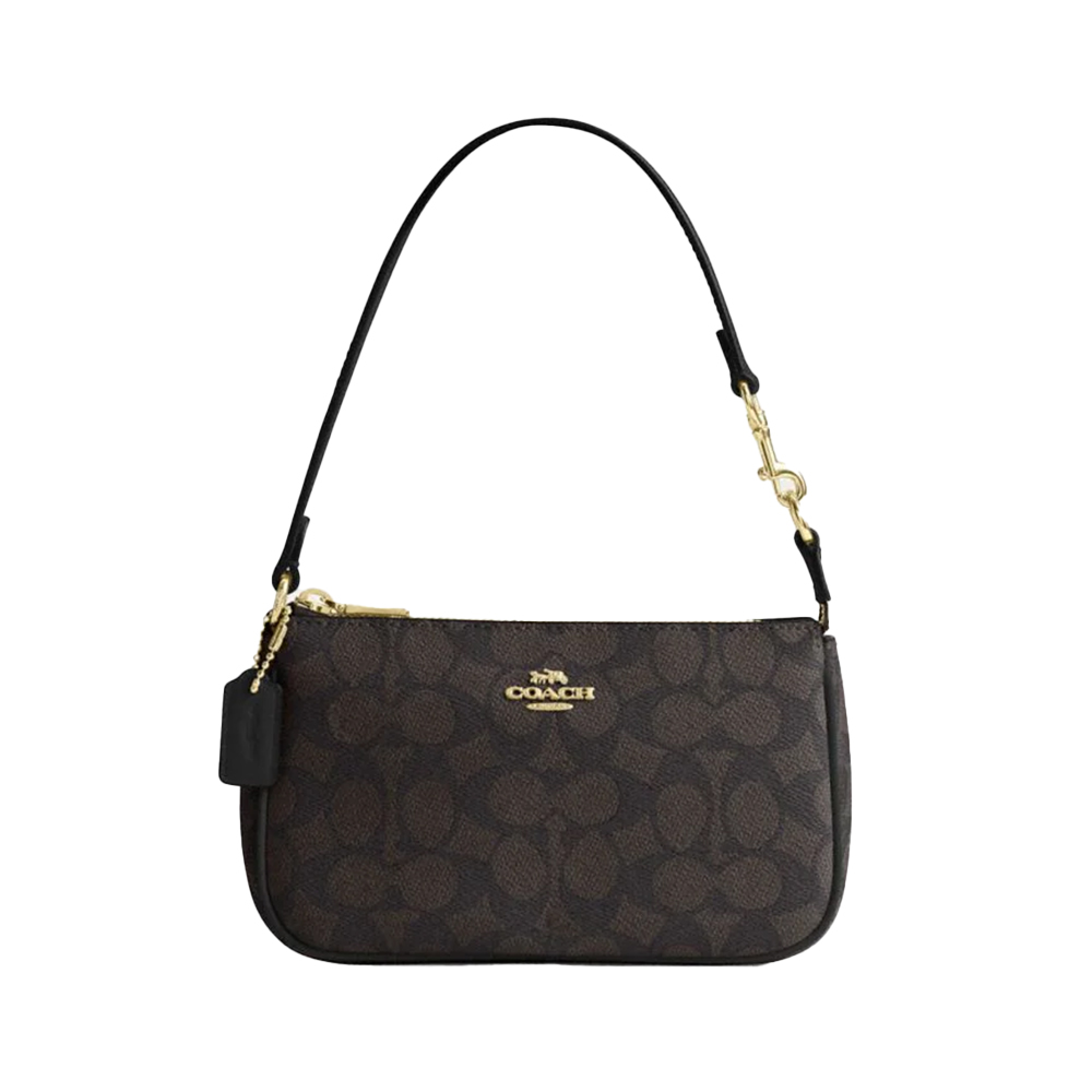 Coach Nolita 19 In Blocked Signature Canvas Gold/Walnut/Black – voilà.id