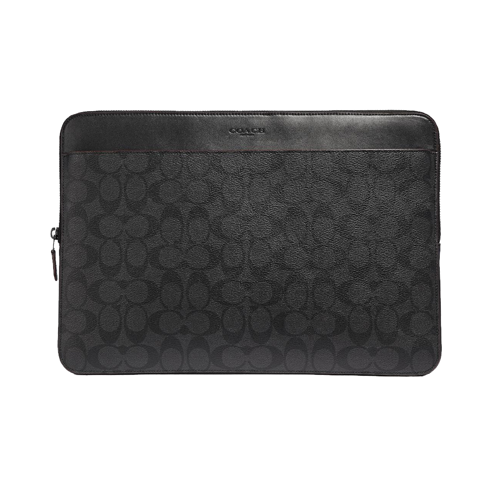 Coach Laptop Case In Signature Canvas Black Oxblood – voilà.id