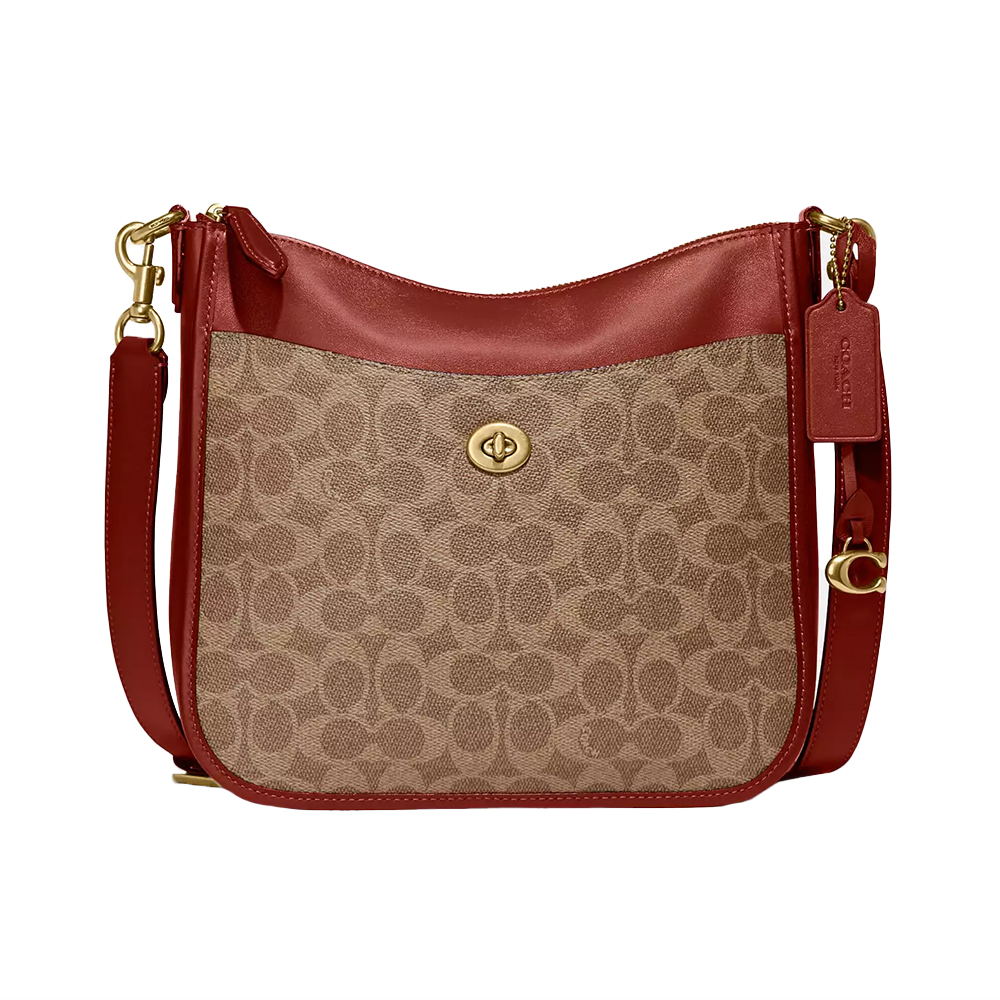 Coach Chaise Crossbody Bag In Signature Canvas Brass/Tan/Rust – voilà.id