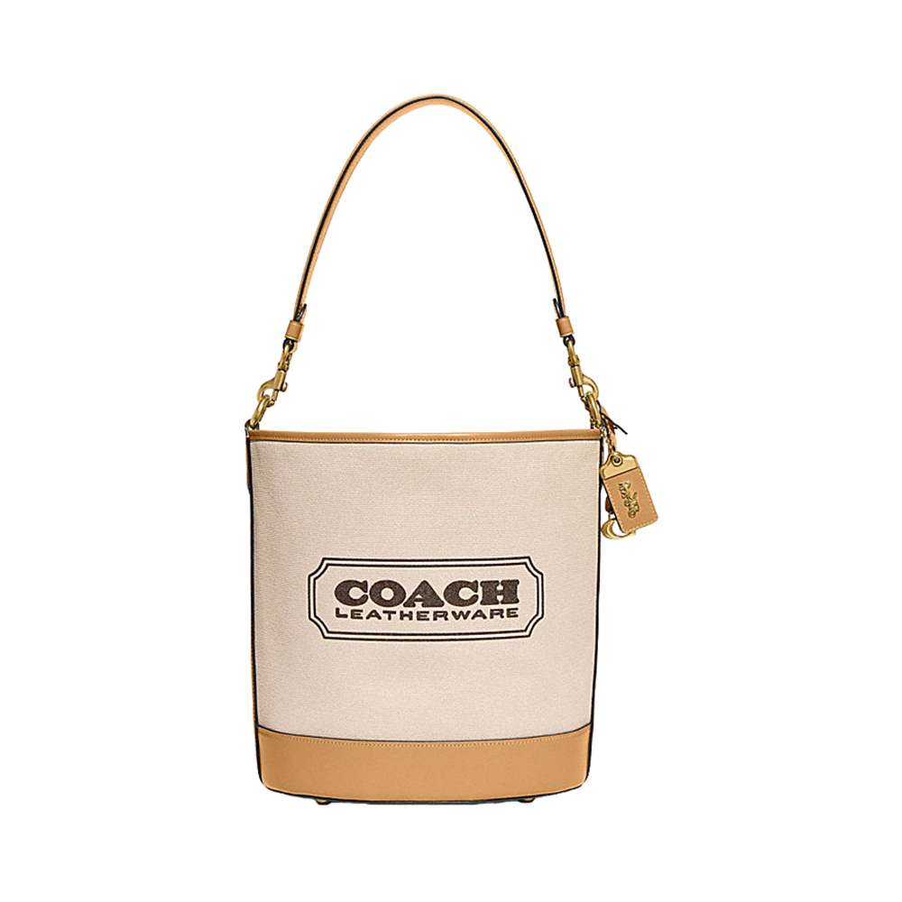 Coach Dakota Bucket Bag Natural Canvas/Tan – voilà.id