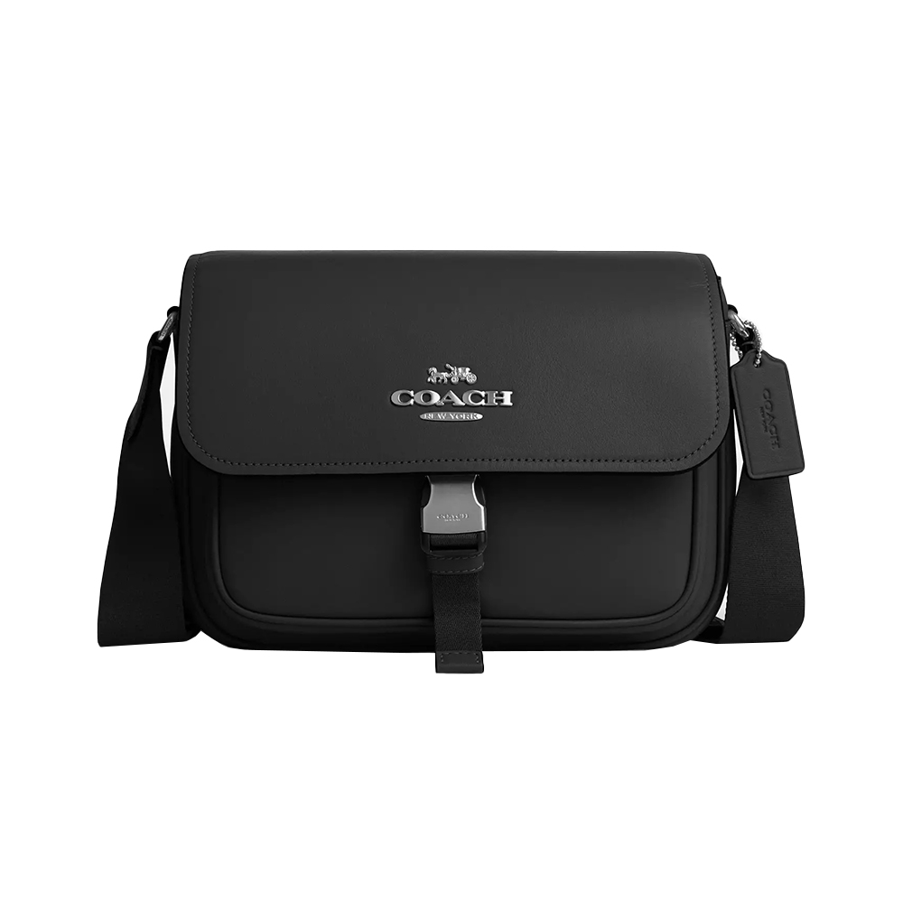 Coach Pace Smooth Leather Messenger Bag Black – voilà.id