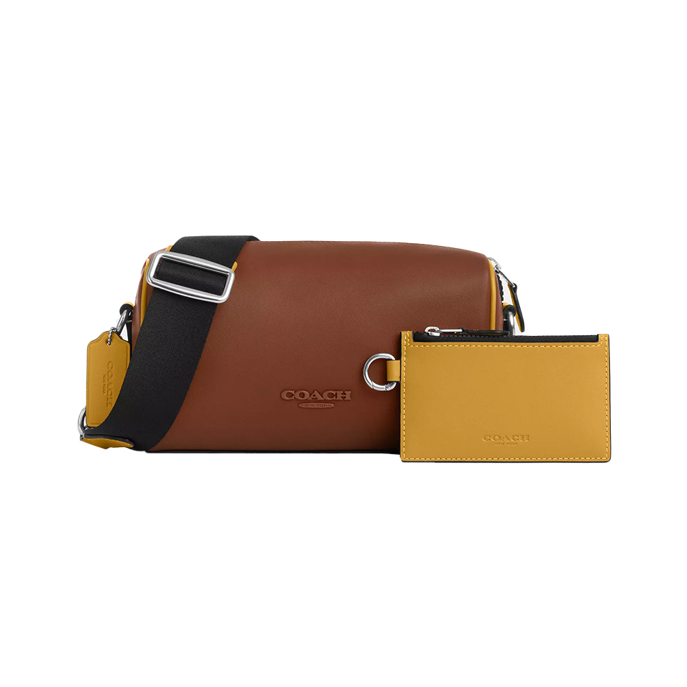 Coach Axel Crossbody Bag Smooth Leather Saddle Yellow – voilà.id