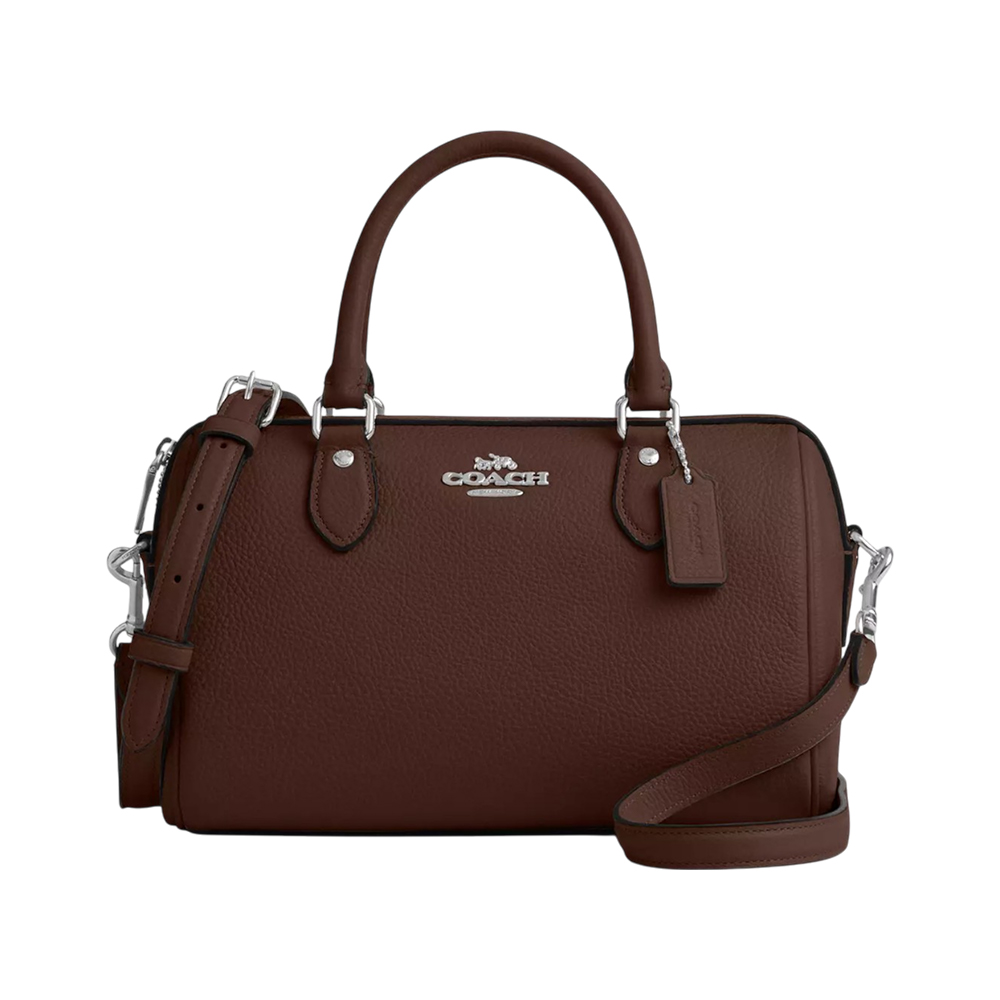 Coach Rowan Satchel Bag Pebbled Leather Maple – voilà.id