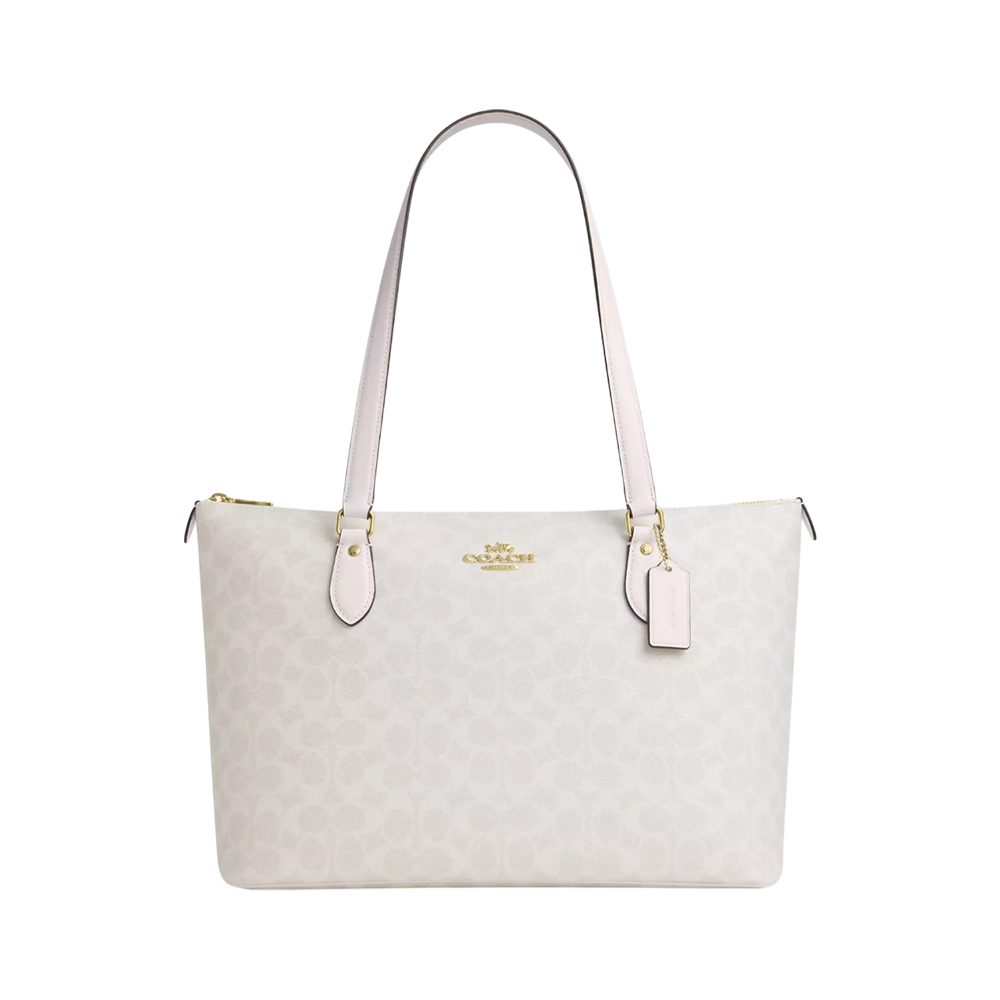 Coach Gallery Signature Canvas Tote Bag White Chalk – voilà.id
