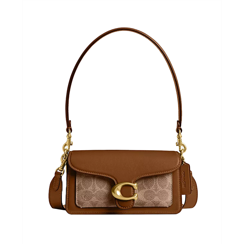 Coach Tabby 20 Shoulder Bag Signature Canvas Light Brown – voilà.id