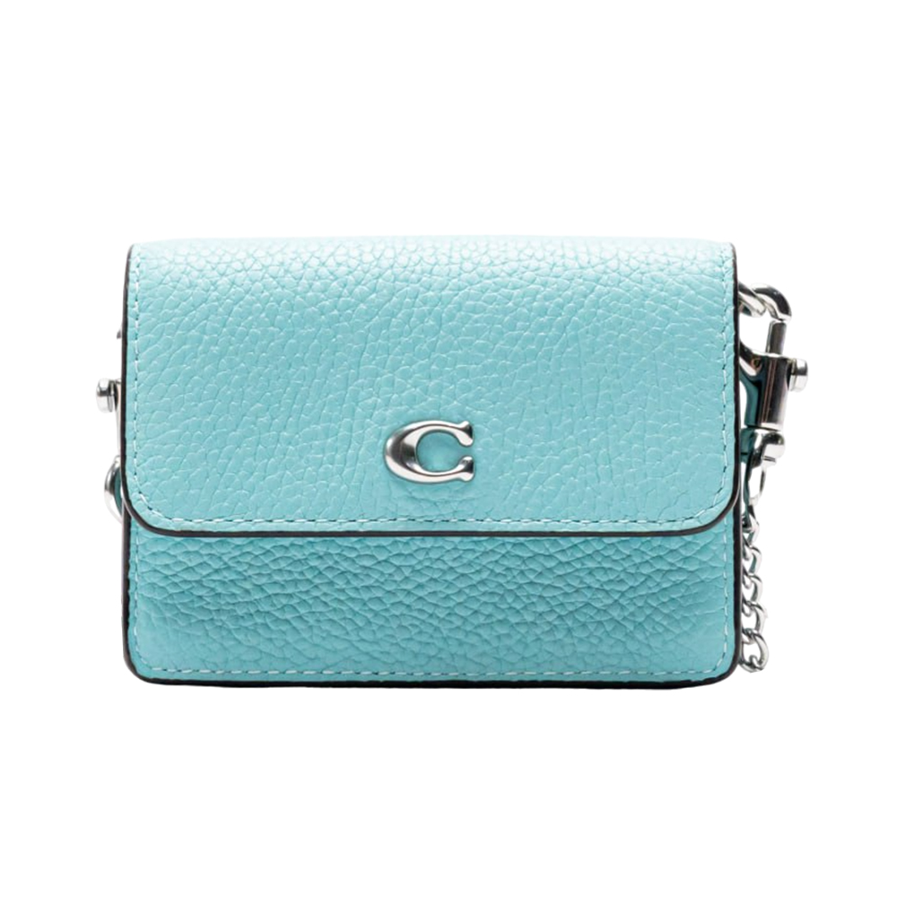 Coach Half Flap Card Case Faded Blue – voilà.id