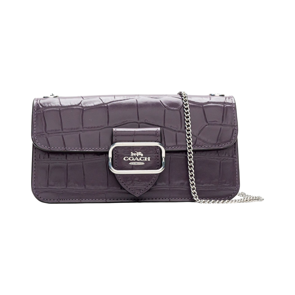 Coach Morgan Crossbody Chain Strap Croco Amethyst – voilà.id