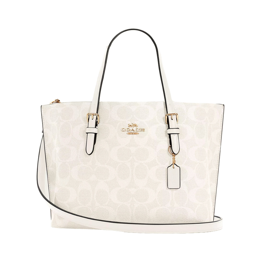 Coach Mollie Tote 25 Signature Chalk Glacier White – voilà.id