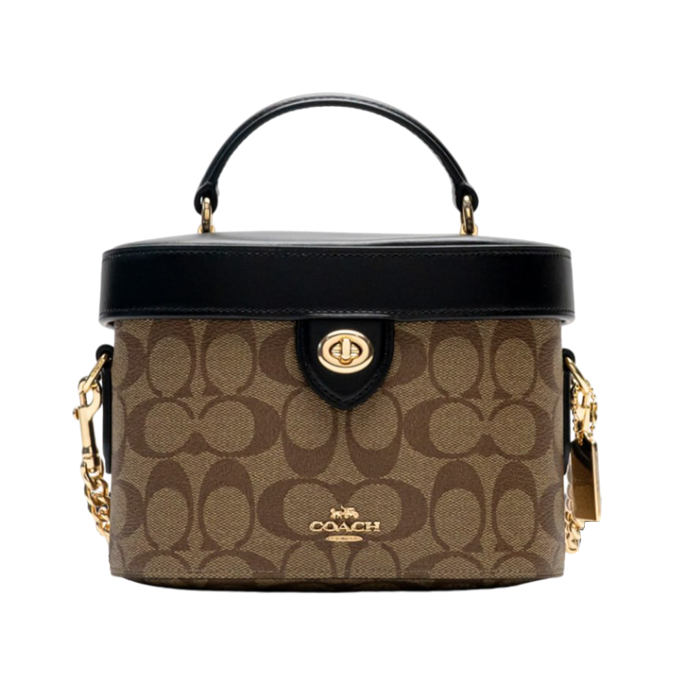 Coach Kay Signature Canvas Crossbody Bag Khaki Black – voilà.id