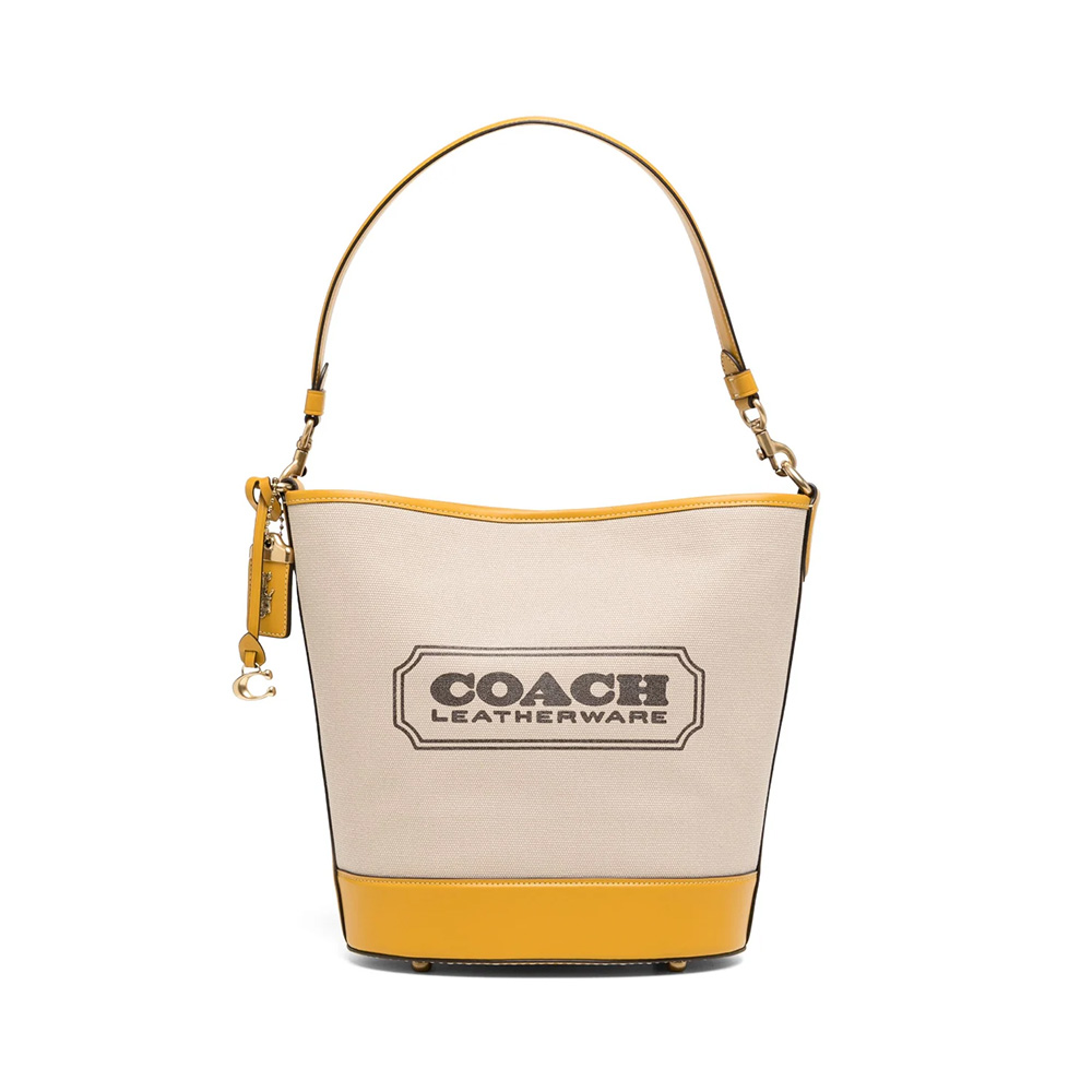 Coach Dakota Bucket Bag Natural Canvas/Tan – voilà.id